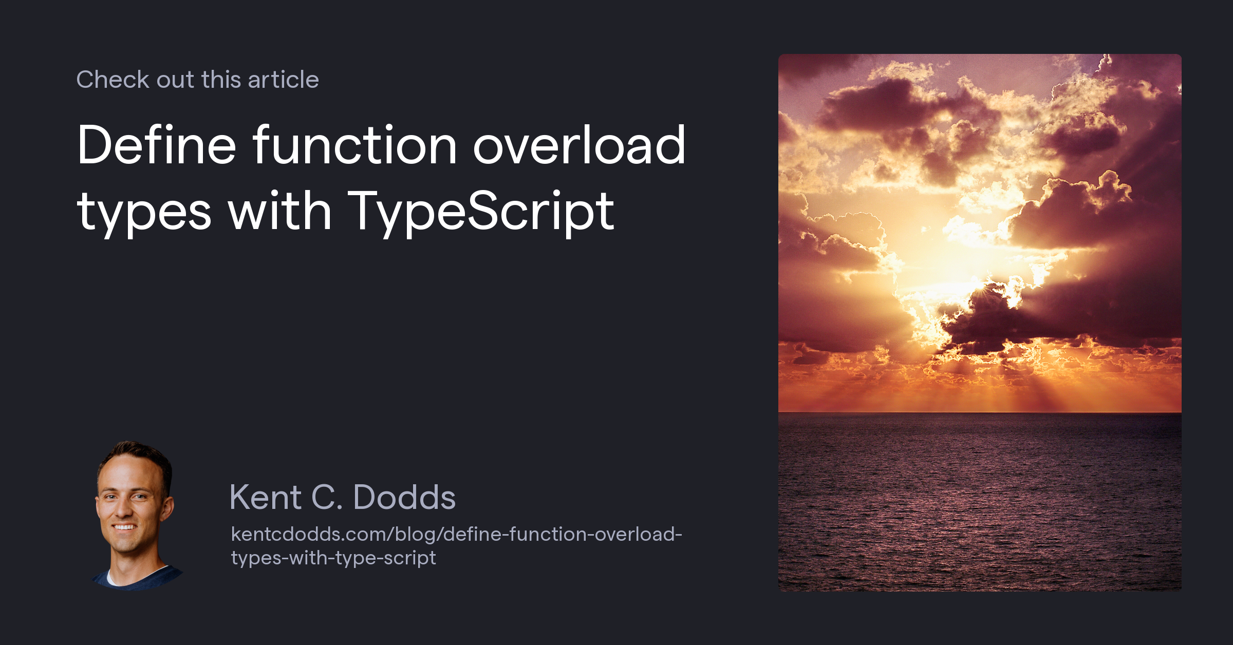 Define Function Overload Types With Typescript